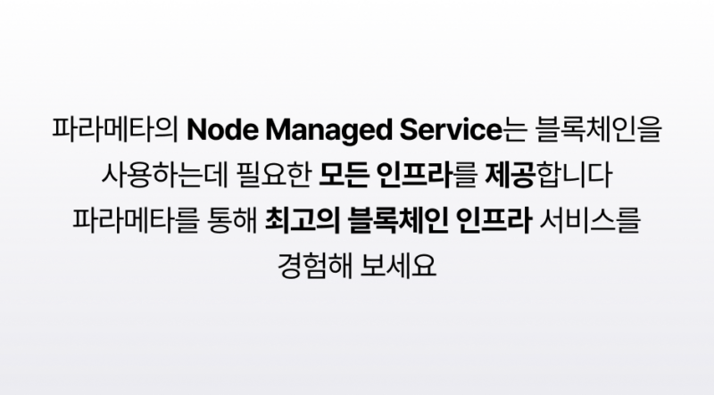 Node Managed Service – PARAMETA